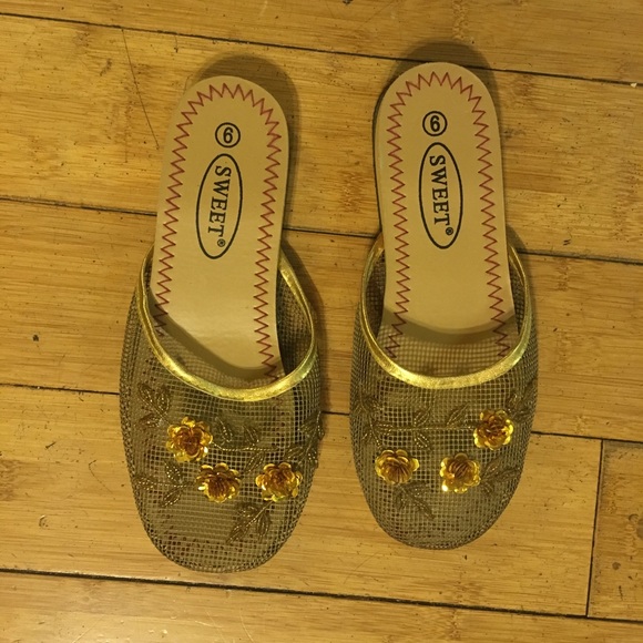 Sweet | Shoes | Gold Boho Slip On Shoes | Poshmark